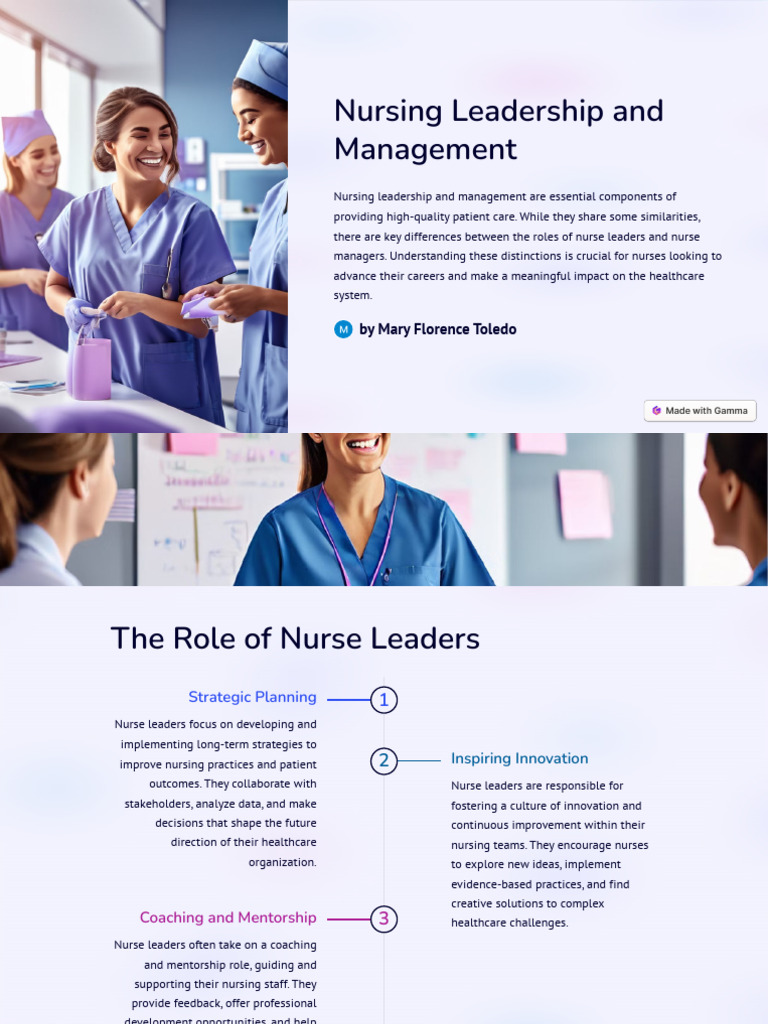 Nursing Leadership and Management | PDF | Nursing | Leadership