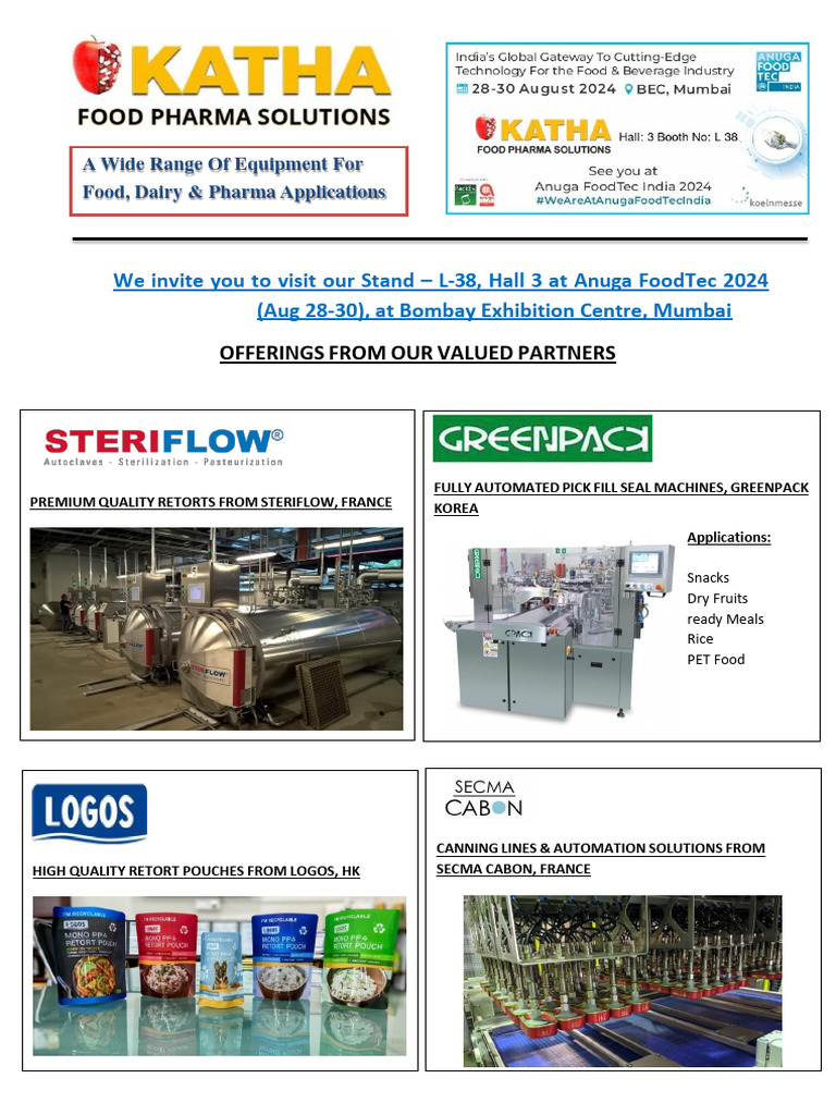 Invite Anuga Foodtec 2024 (1) | PDF | Food Industry | Foods