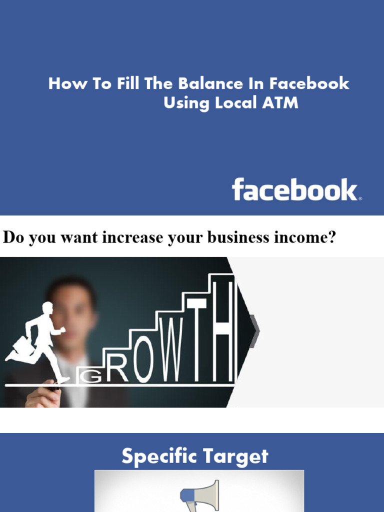 How To Fill The Balance in Facebook | PDF