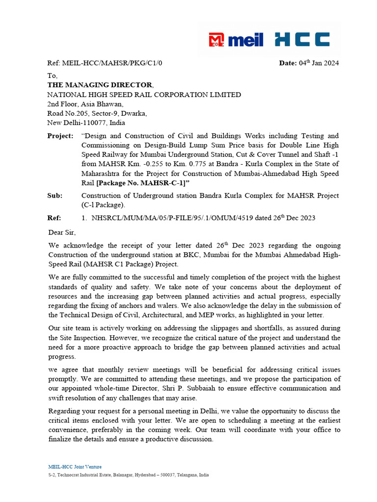 000-MAHSR C1 Letter From MD | PDF