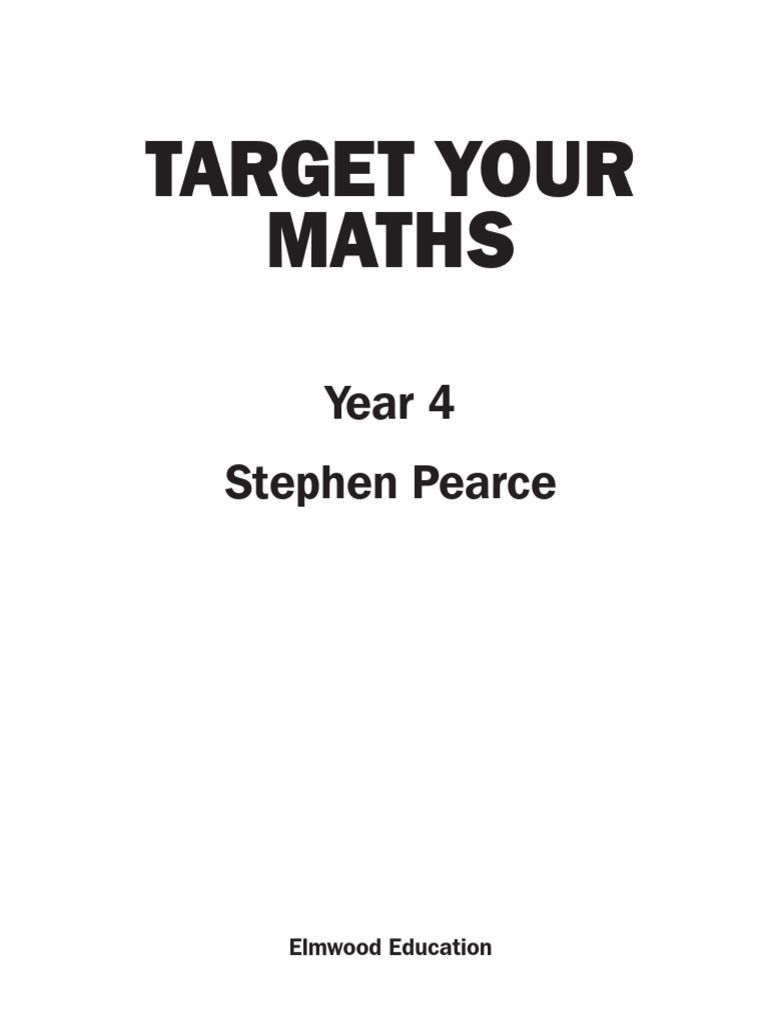 Target Your Maths Year 4 | PDF | Multiplication | Odds