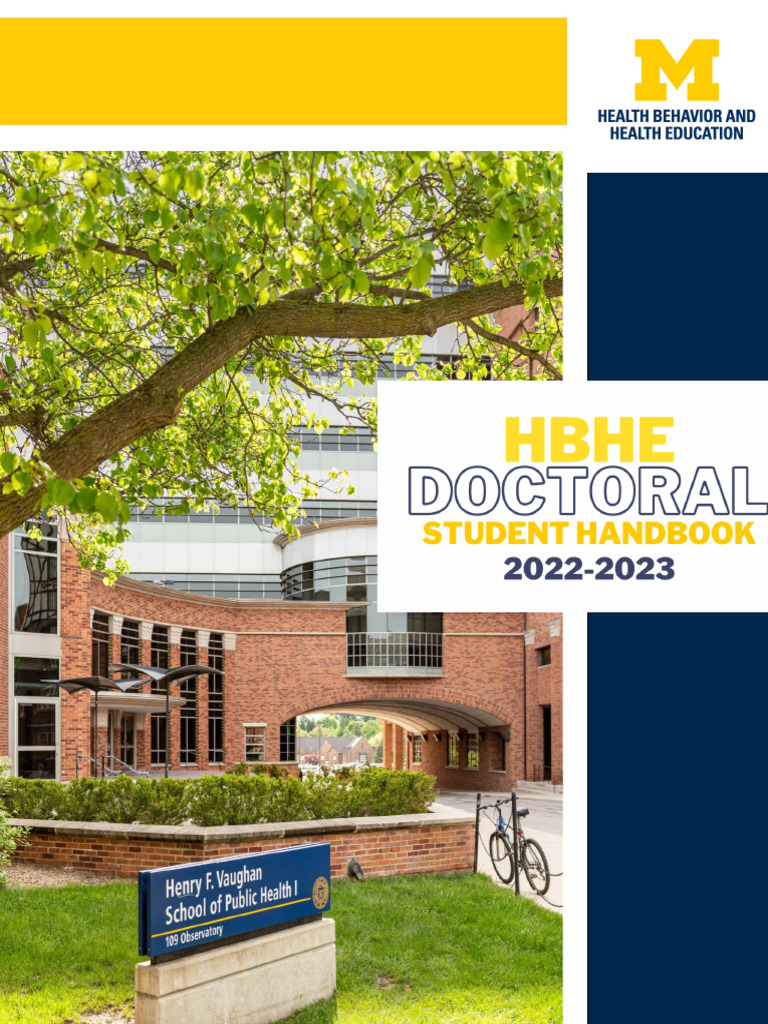 HBHE PHD Student Handbook 2022-2023 | PDF | Thesis | Doctorate