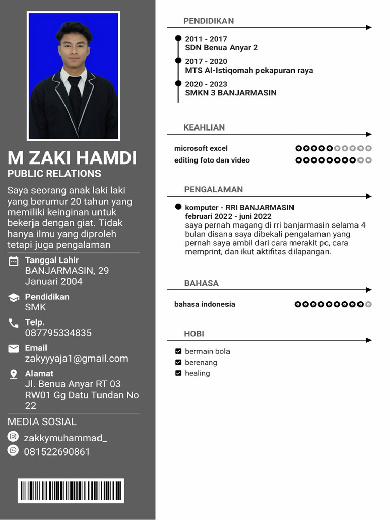 CV M. Zaki Hamdi | PDF