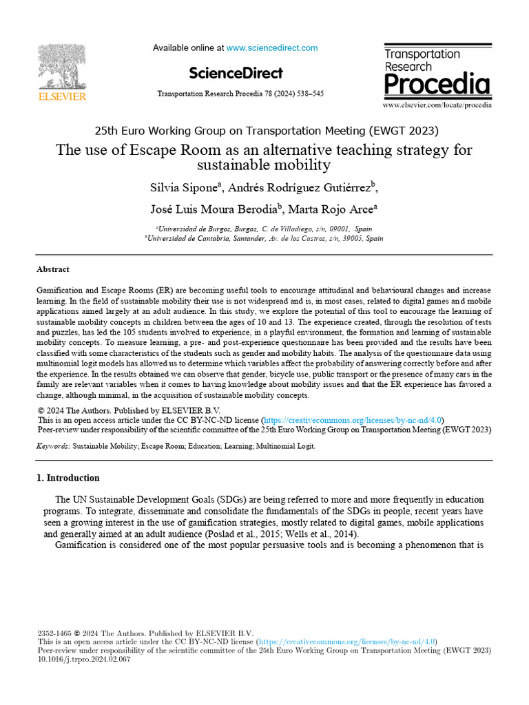 The Use of Escape Room As An Alternative Teaching S - 2024 ...