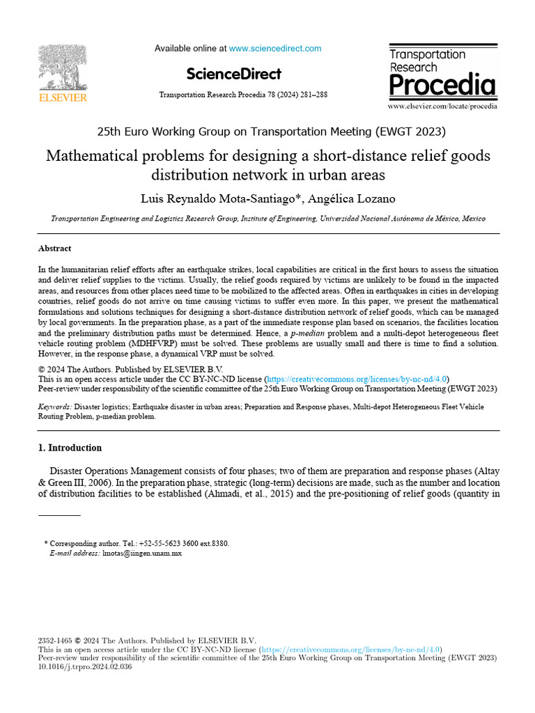 Mathematical Problems For Designing A Short Distance R - 2024 ...