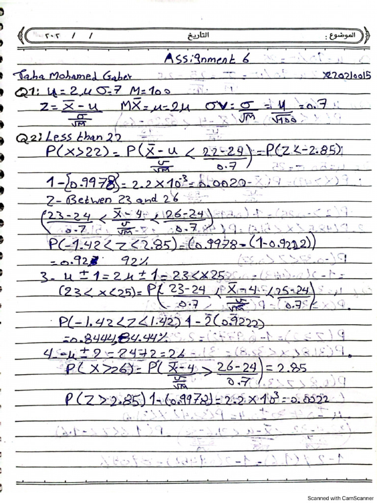 Stat.2 Assigment 6 | PDF