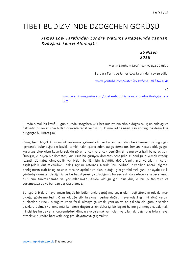 476 2018 April Watkins Dzogchen View Turkish Mustafa | PDF