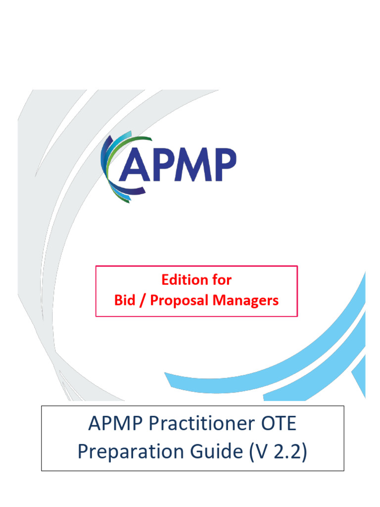 APMP Bid Proposal Practiti | PDF | Multiple Choice | Question