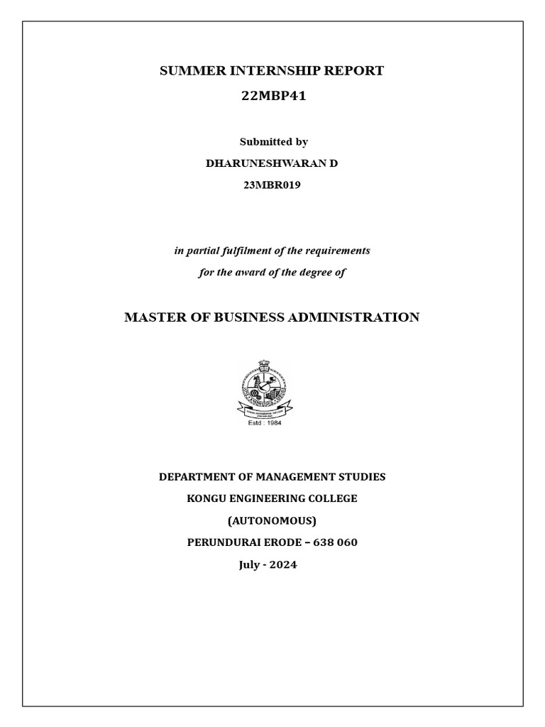 Intern Report | PDF | Employment | Innovation