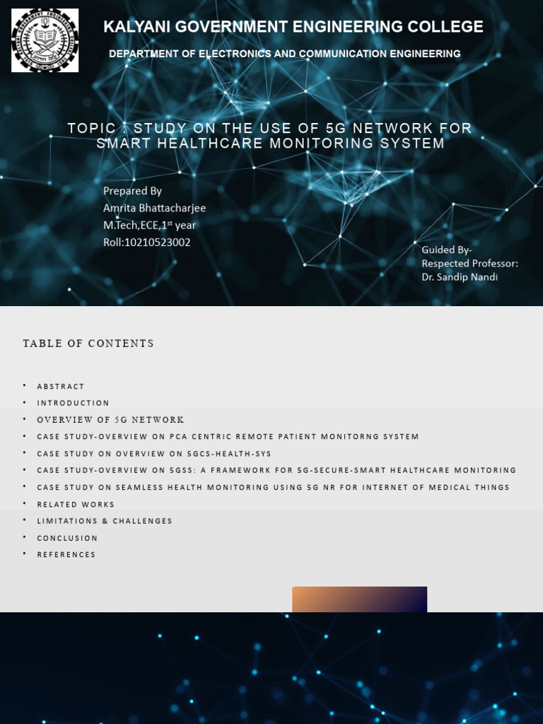 5G in Healthcare PPT - Comparison (Autosaved) | PDF | Internet Of Things | Computer Network