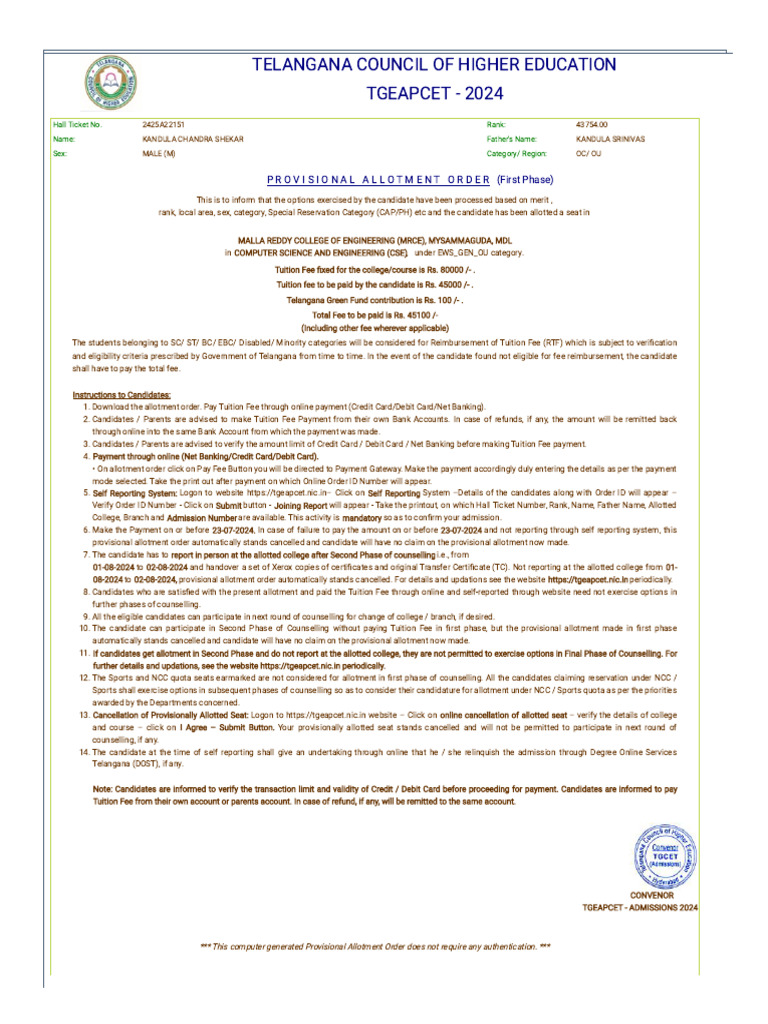 Allotment Order | PDF | Payments | Credit Card