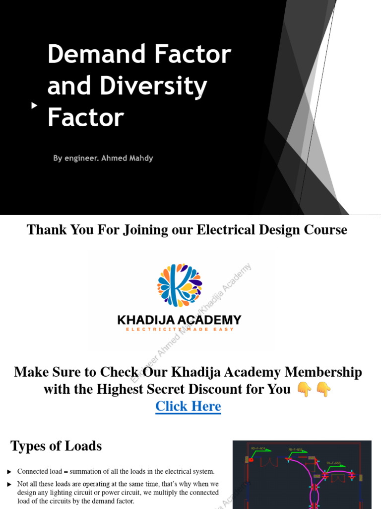 2.1 Demand and Diversity Factors | PDF | Electromagnetism | Power (Physics)