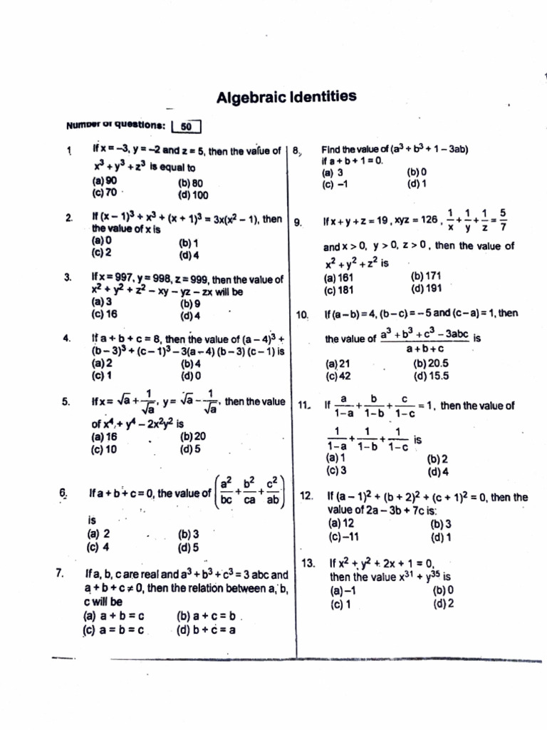 Algebra Modified.pdf | PDF