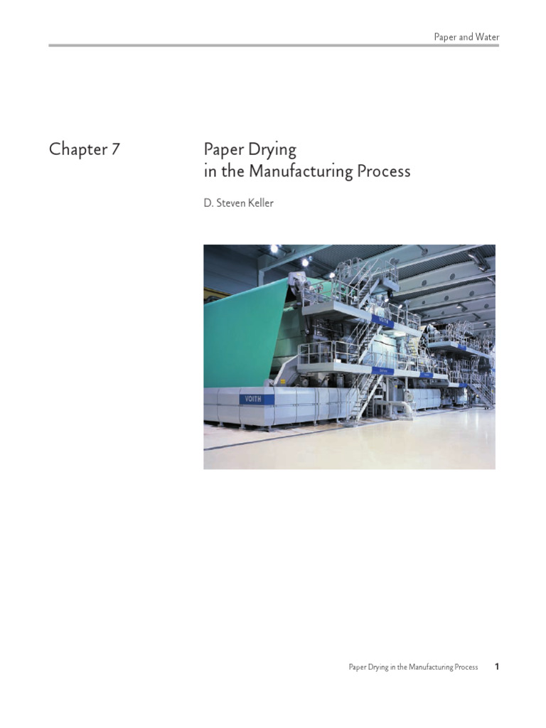 Paper Drying in Manufacturing Process | PDF | Paper | Materials
