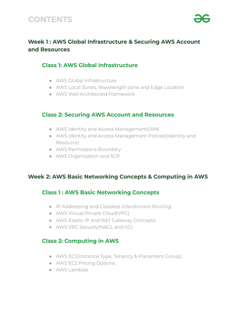 AWS Solutions Architect Course Overview | PDF | Amazon Web Services ...