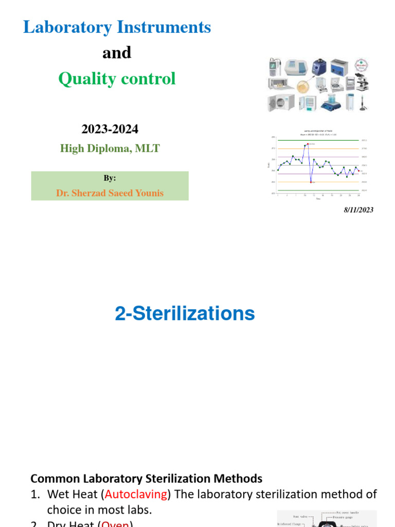 Steralization Lab Instrumentation High Diploma MLT 8 11 2023 | PDF ...