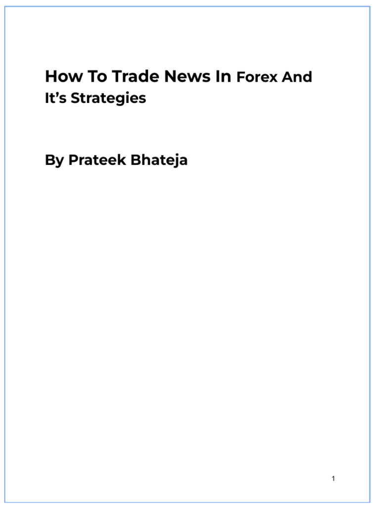 Forex News Trading Playbook | PDF | Gross Domestic Product | Balance Of ...