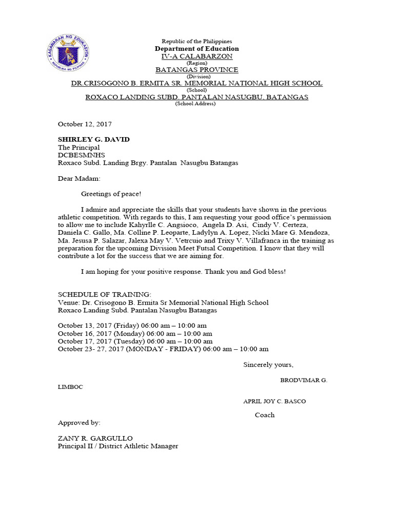 Dcbes Mnhs Letter | PDF