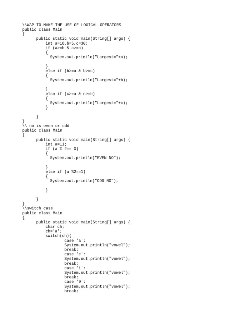 java | PDF | Computer Engineering | Control Flow