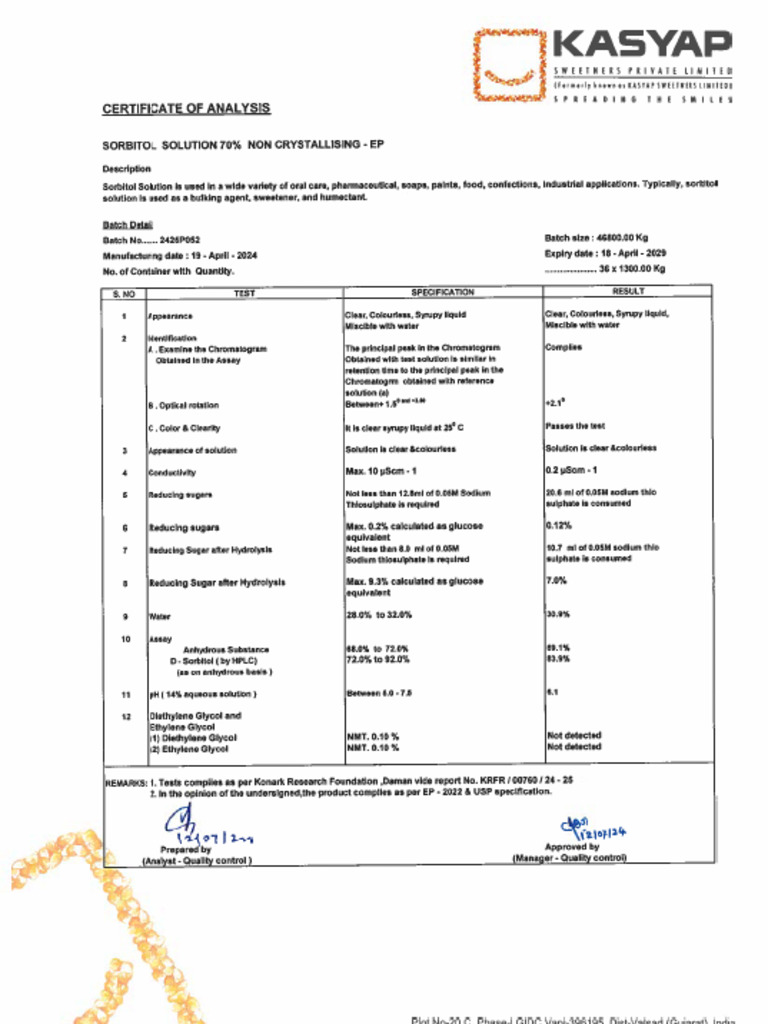 Coa - 2425P052 | PDF