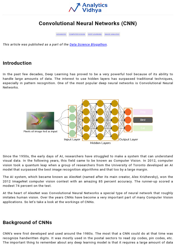 Convolutional Neural Networks CNN | PDF | Neuroscience | Computational Neuroscience
