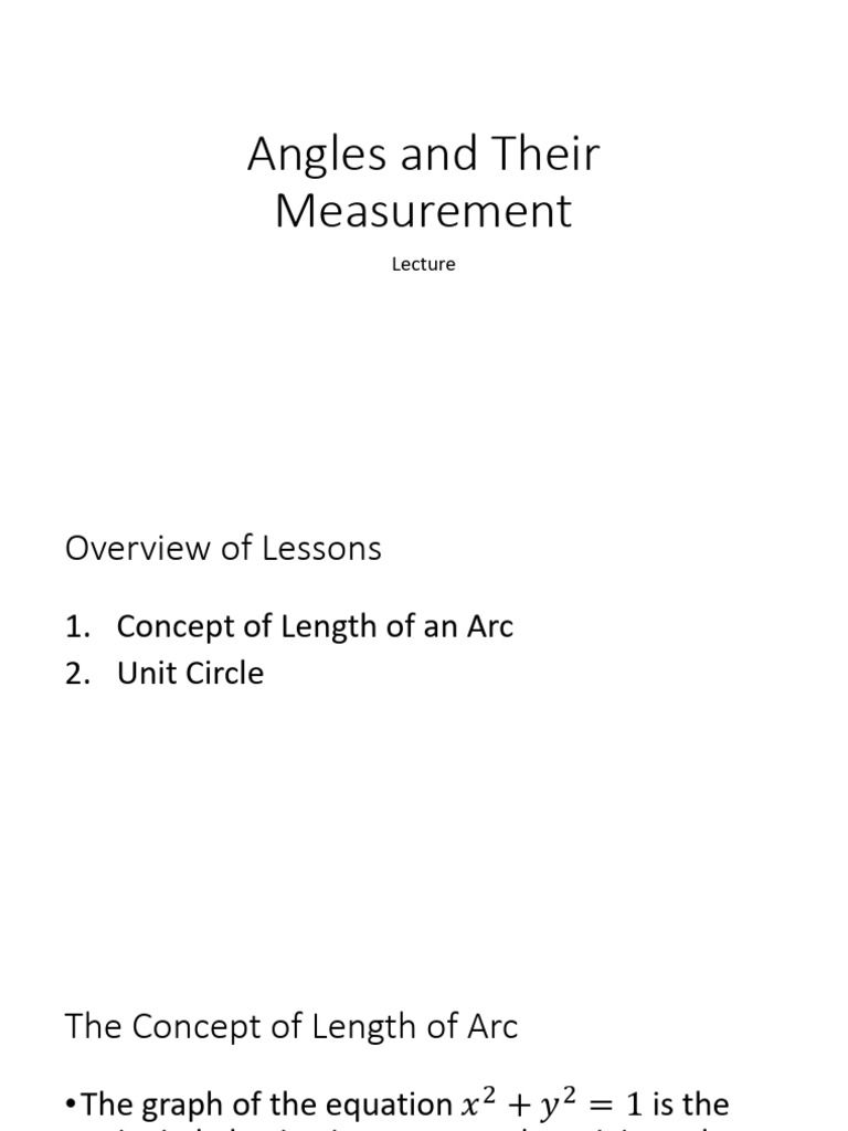 Angles and Their Measurement | PDF | Circle | Angle