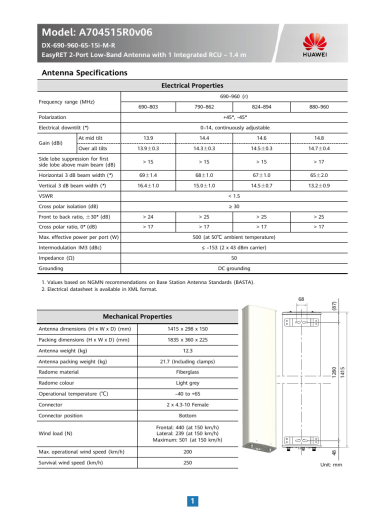 ANT-A704515R0v06-1698-001 Datasheet | PDF | Antenna (Radio) | Decibel