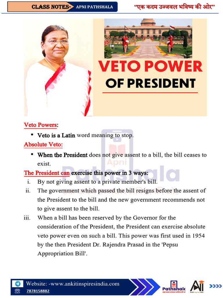 Veto Powers Absolute Veto | PDF | Veto | Bill (Law)