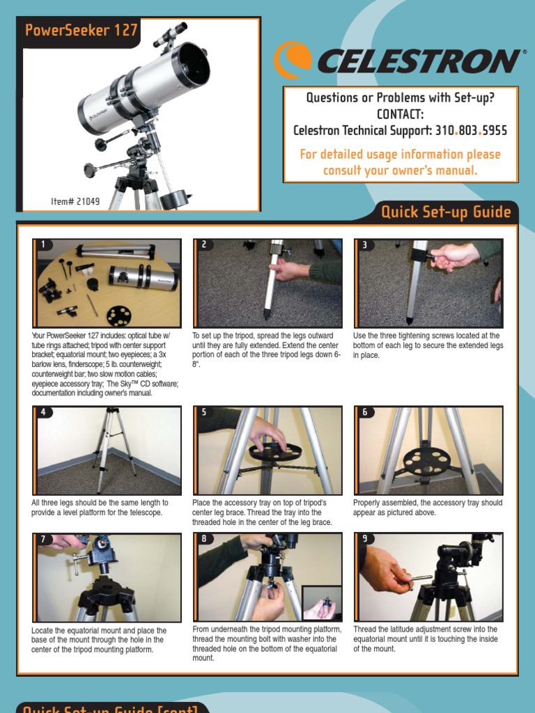 Powerseeker 127 Setup | PDF | Tripod (Photography) | Screw
