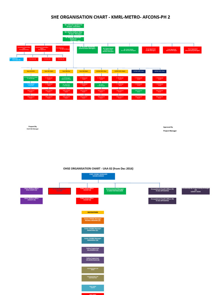 OHSE Organisation Chart | PDF | Workplace | Safety