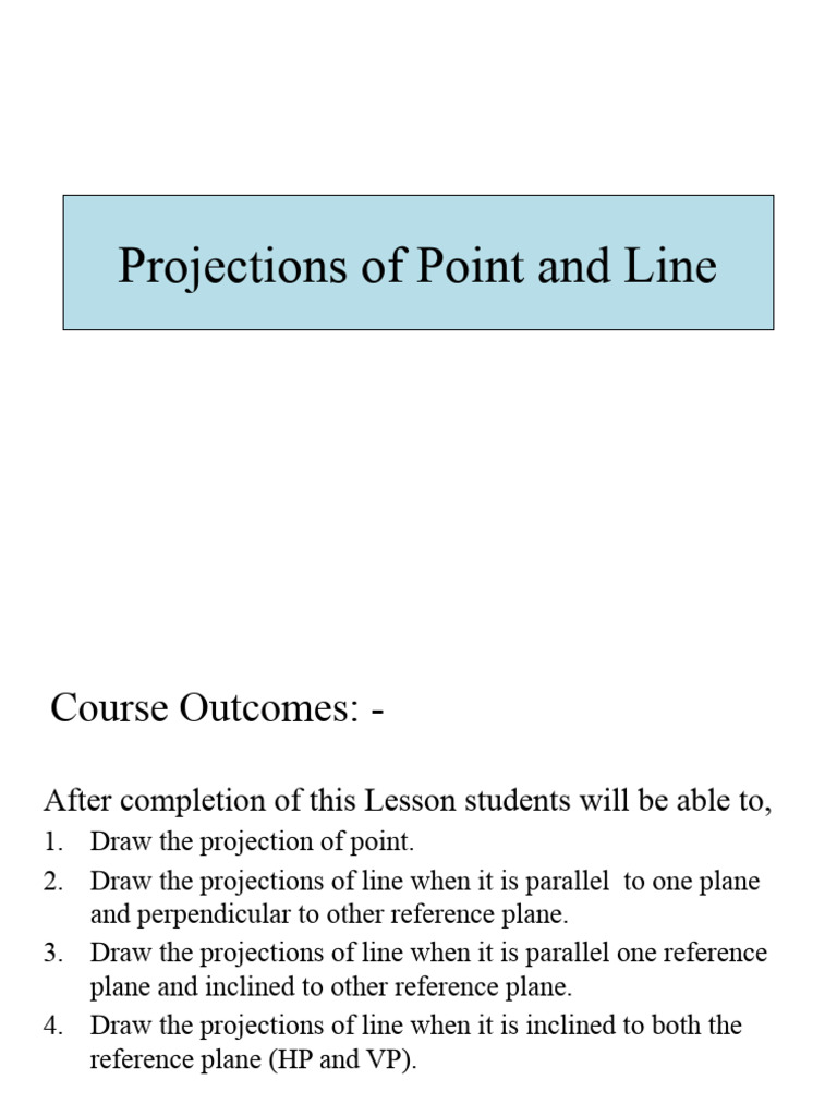 Lect 1 Projection of Line _ Single Line | PDF | Cartesian Coordinate ...
