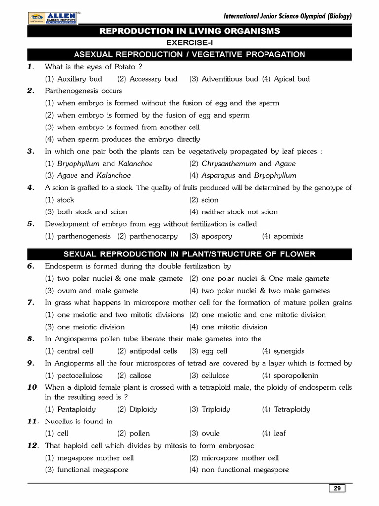 Reproduction in Living Organisms-Lj | PDF