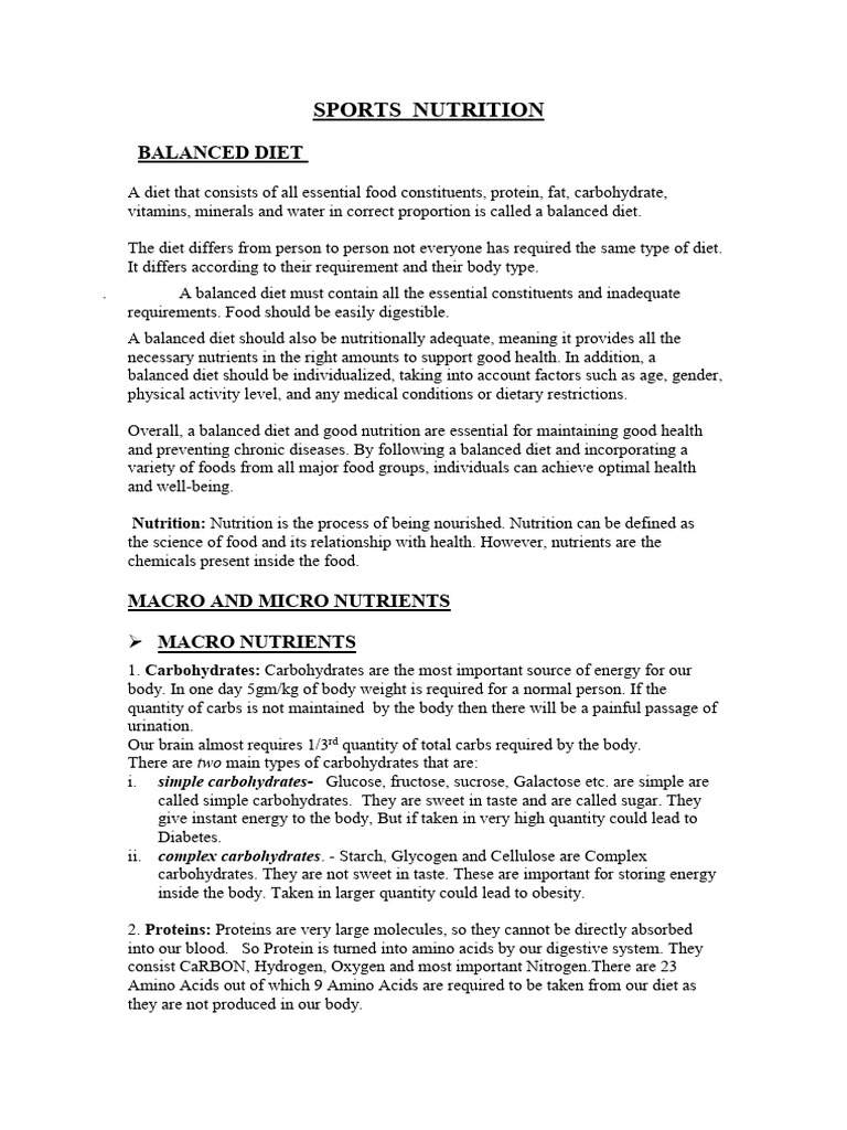Sports Nutrition | PDF | Fat | Vitamin