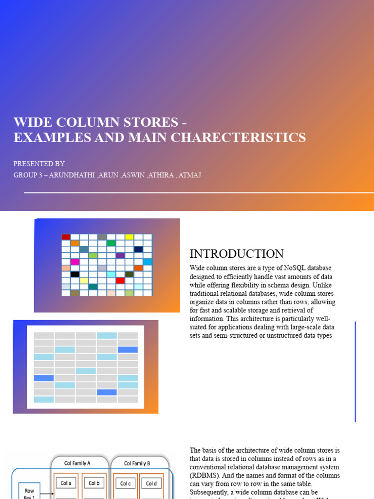 Wide Column Stores (Module 5) | PDF | Databases | Scalability