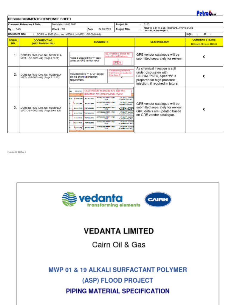 02 M258HLL4-MPX-L-SP-0001-B1, PMS | PDF | Pipe (Fluid Conveyance) | Valve