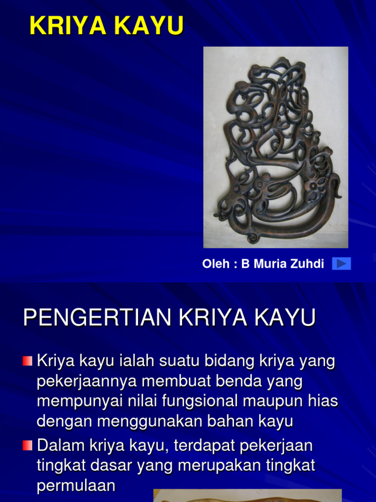 Pengertian dan Teknik Kriya Kayu | PDF