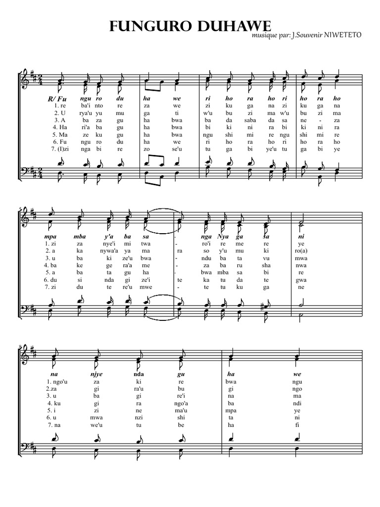 Funguro Duhawe - J.Souvenir Niweteto | PDF