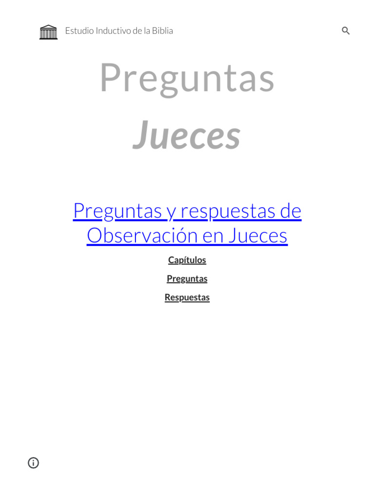Estudio Inductivo de La Biblia - Preguntas Jue | PDF | Sansón | Joshua