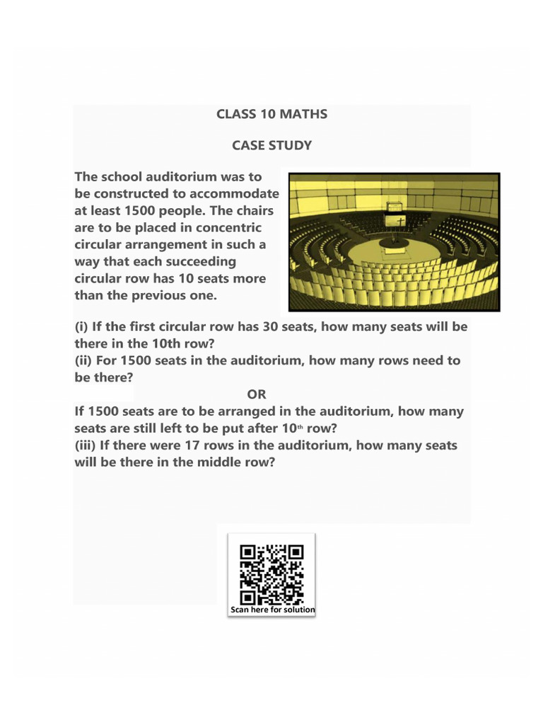 Class 10 Maths Case Study#1 | PDF