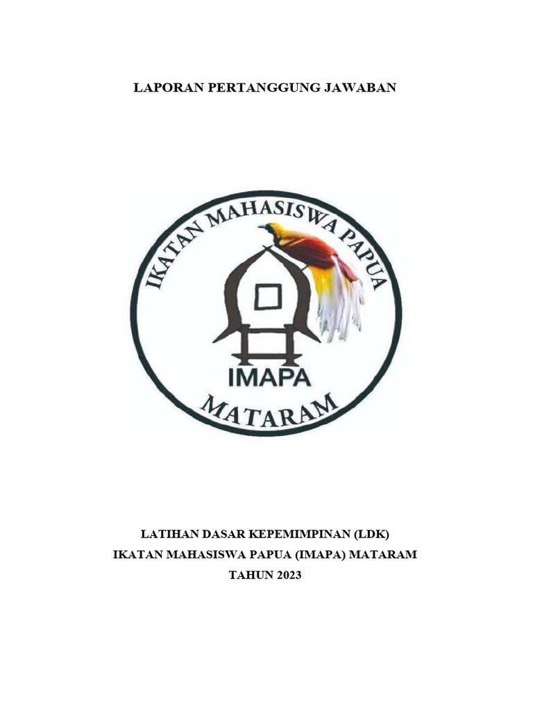 Laporan Pertanggung Jawaban Dana - LDK 2023 Imapa Mataram | PDF