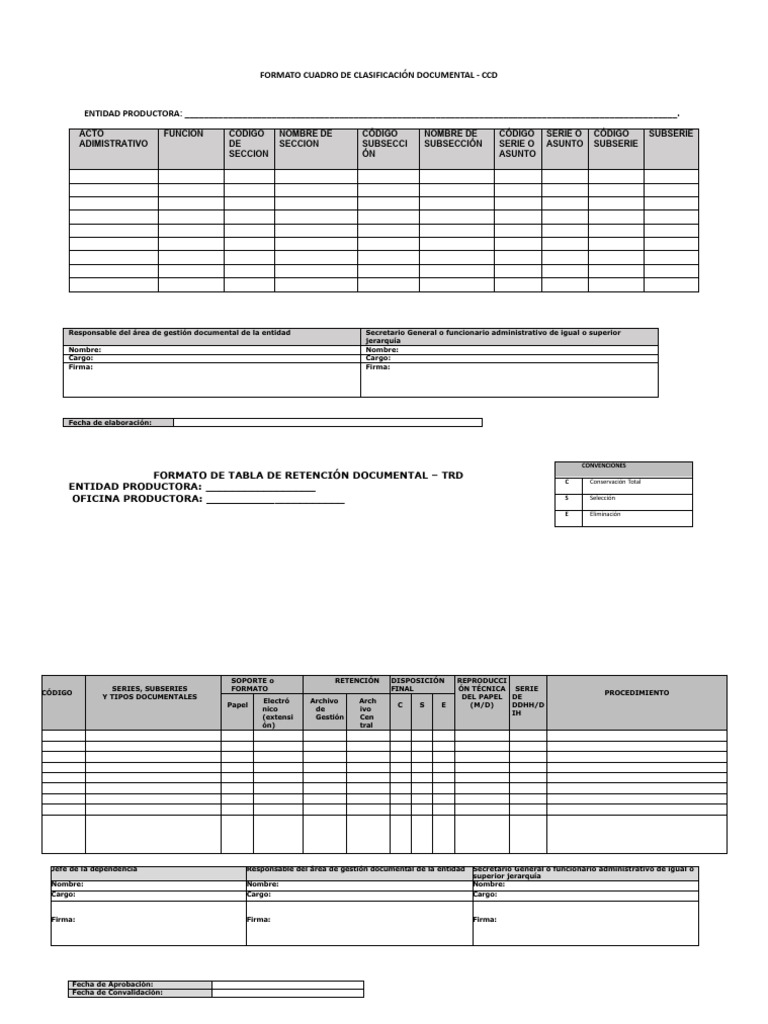 Formatos Cuadros | PDF