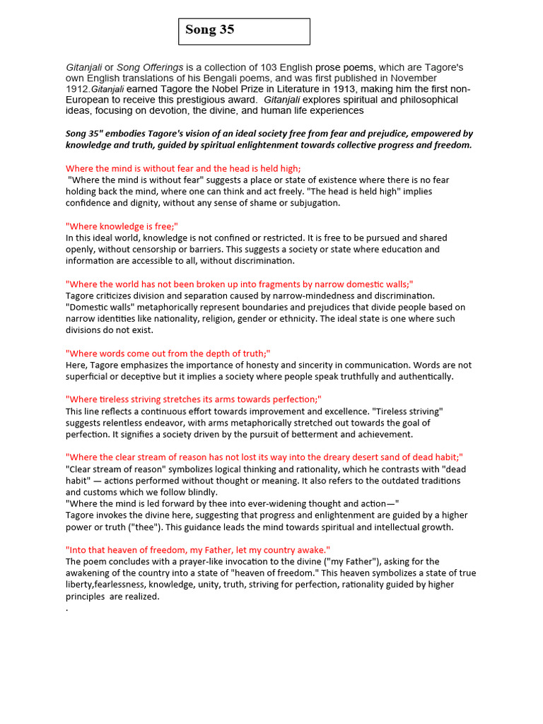 Git Anjali | PDF | Rabindranath Tagore | Reason