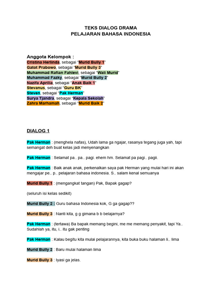 Teks Dialog Drama | PDF