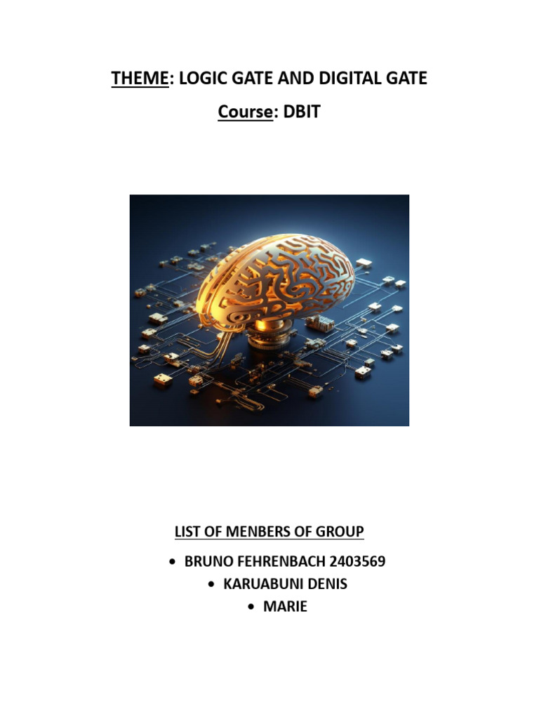 Digital Logic and Logic Gates | PDF | Logic Gate | Electronic Circuits