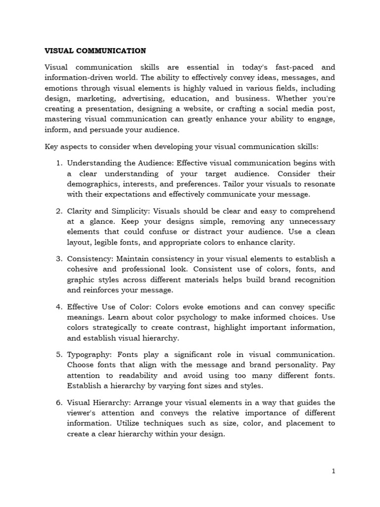 Visual Communication | PDF | Infographics | Communication