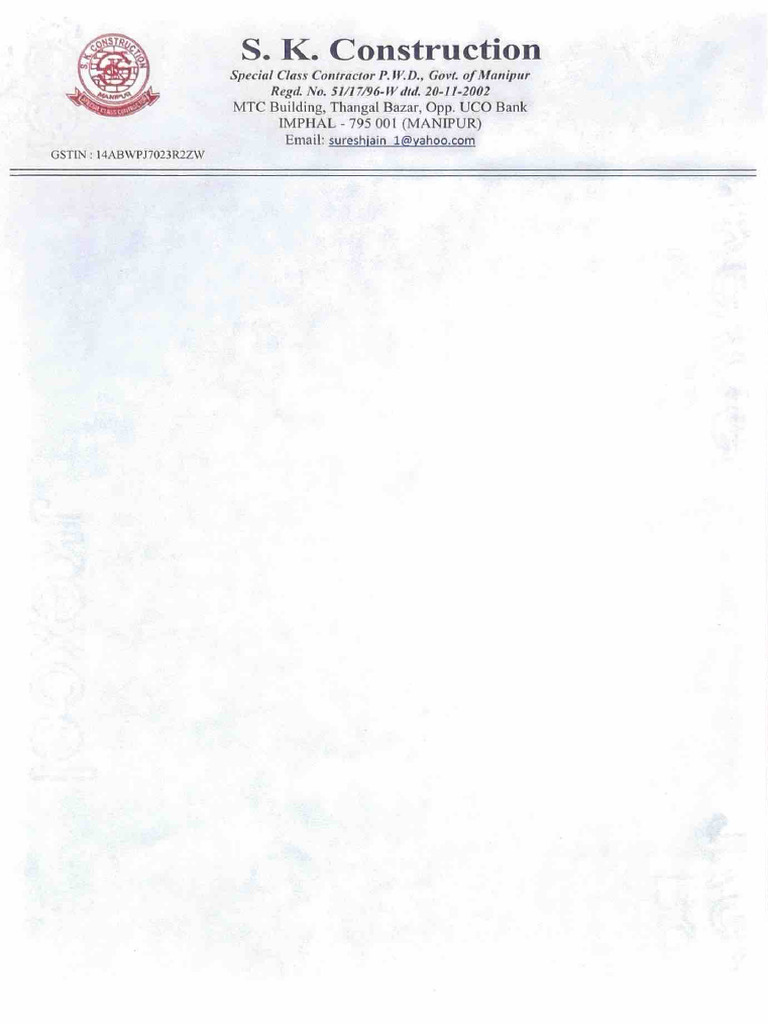 S.K. Construction GSTIN Details | PDF