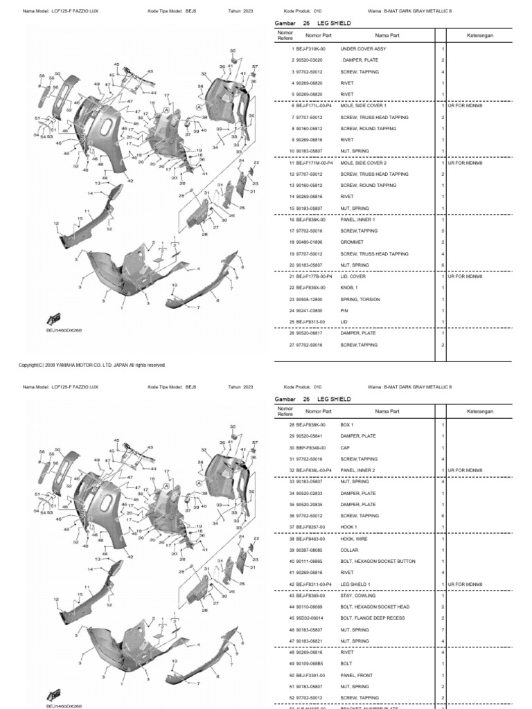 26 LCF125-F Fazzio Lux Leg Shield | PDF | Manufactured Goods | Metalworking