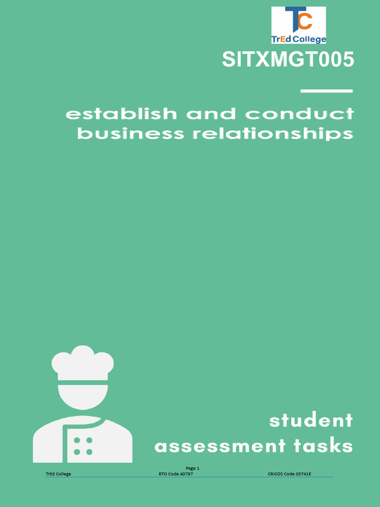 SITXMGT005 Business Relationship Guide | PDF | Negotiation | Information