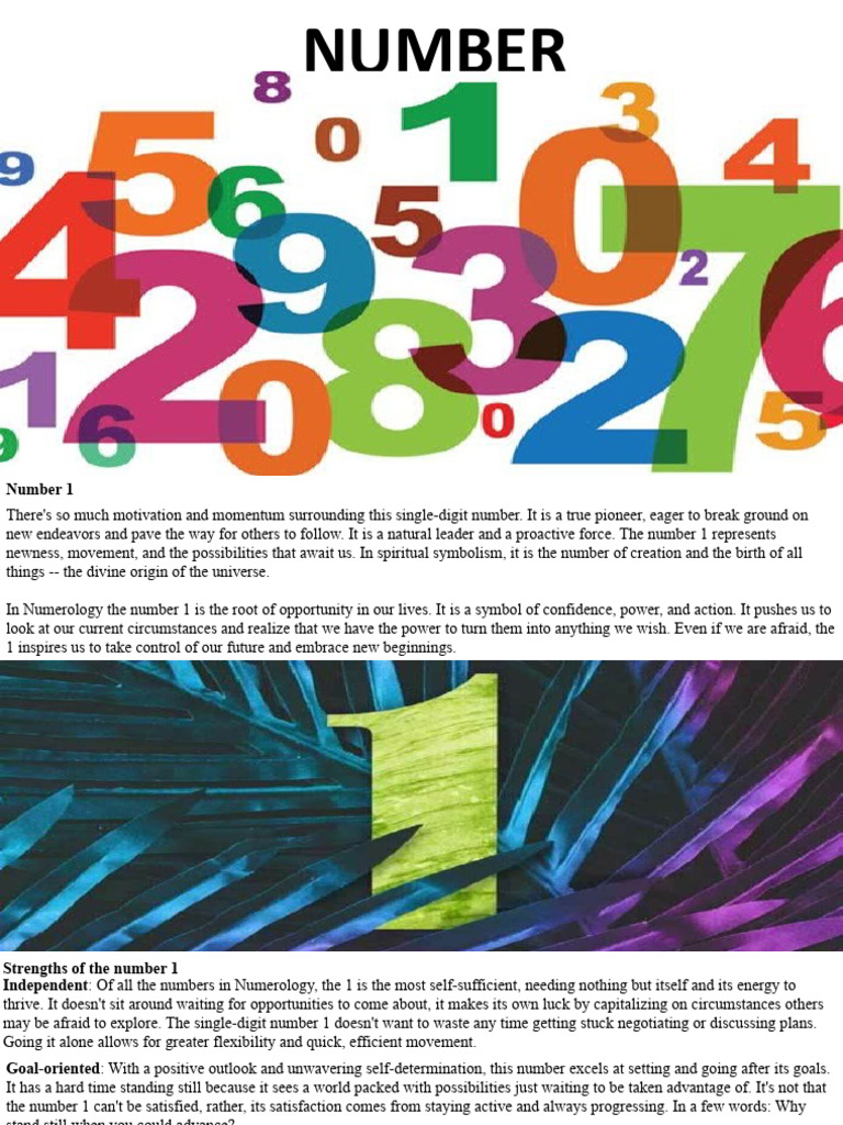 Numerology Insights: Numbers 1 to 3 | PDF | Experience | Compassion
