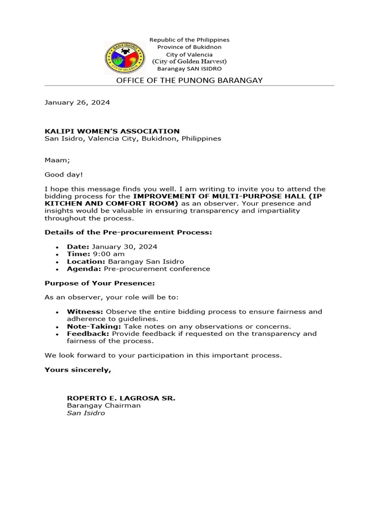 3 Observer Invitation 2024 | PDF | Government